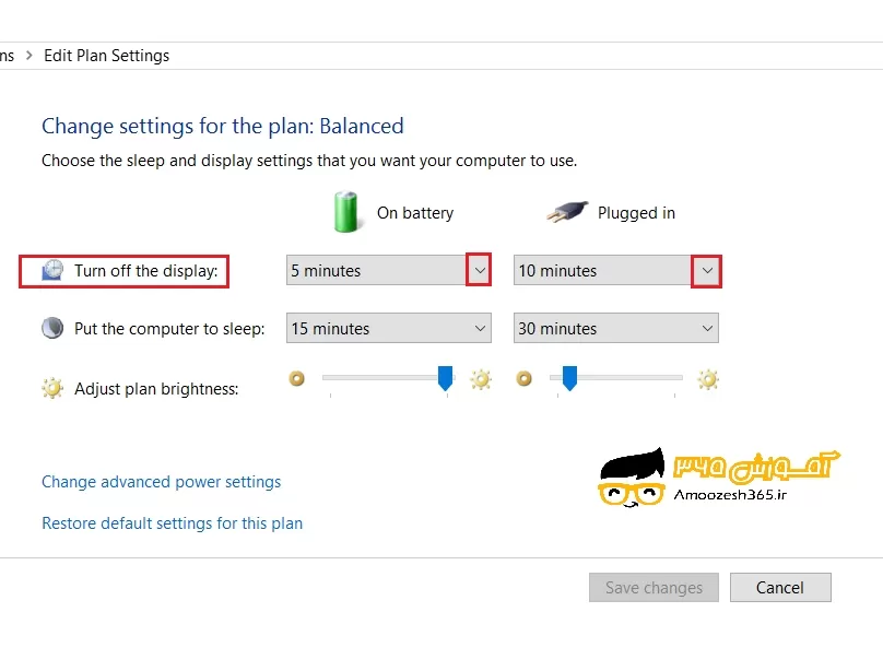 آموزش اجرای و تنظیمات برنامه power Options در سیستم عامل ویندوز 10 ...