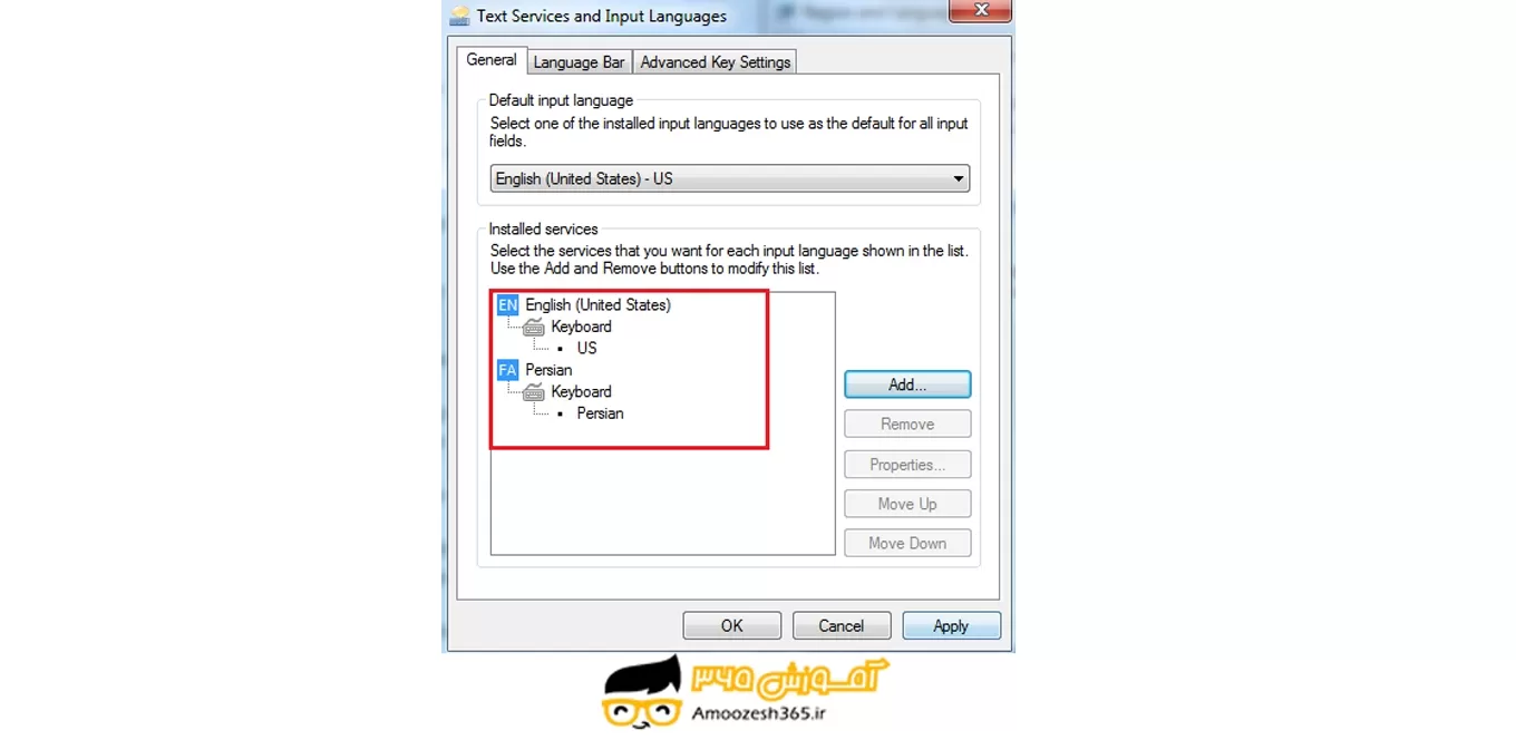 اصول کار با Region and language در ویندوز 7 (WINDOWS 7)