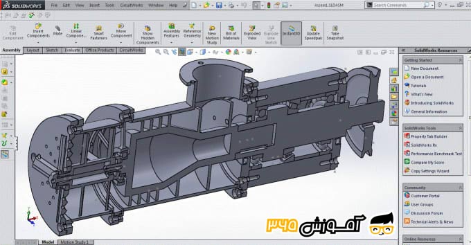آموزش جامع و گام به گام نقشه کشی با نرم افزار SolidWorks
