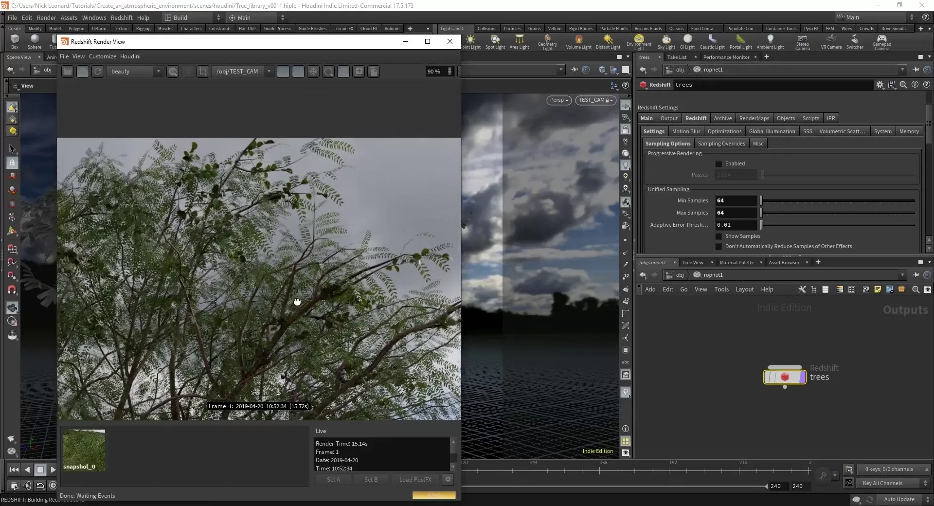 آموزش رایگان - یک محیط جوی در Houdini و Speedtree ایجاد کنید