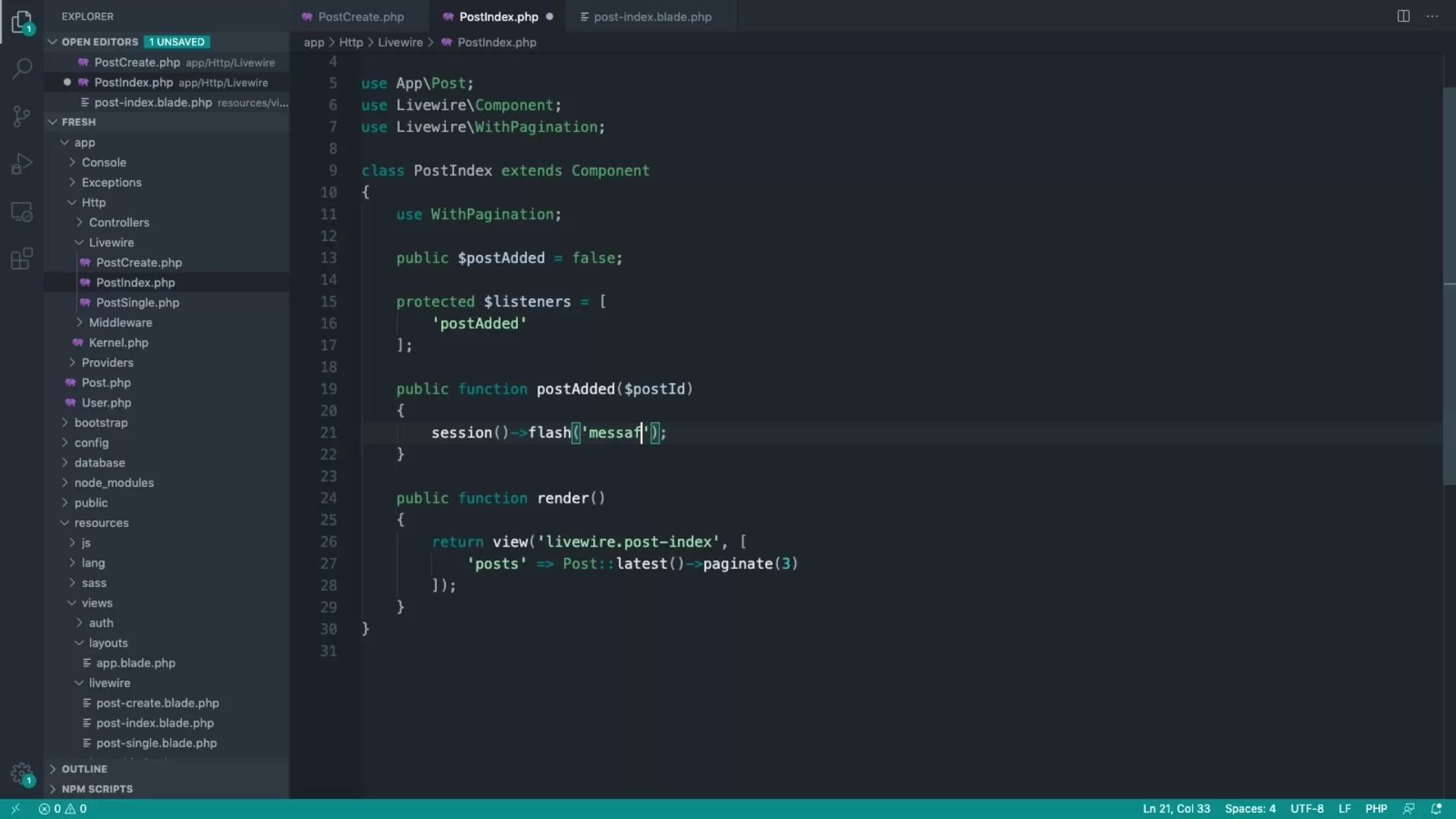 آموزش رایگان - شروع کار با Laravel Livewire