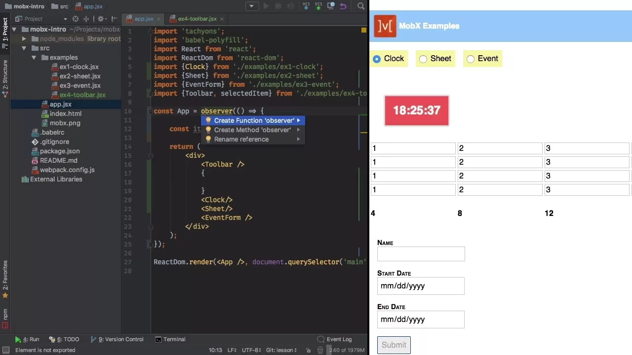 مدیریت وضعیت ها در ری اکت بوسیله MobX