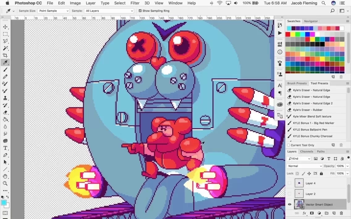 تبدیل گرافیک های وکتوری به هنر پیکسلی