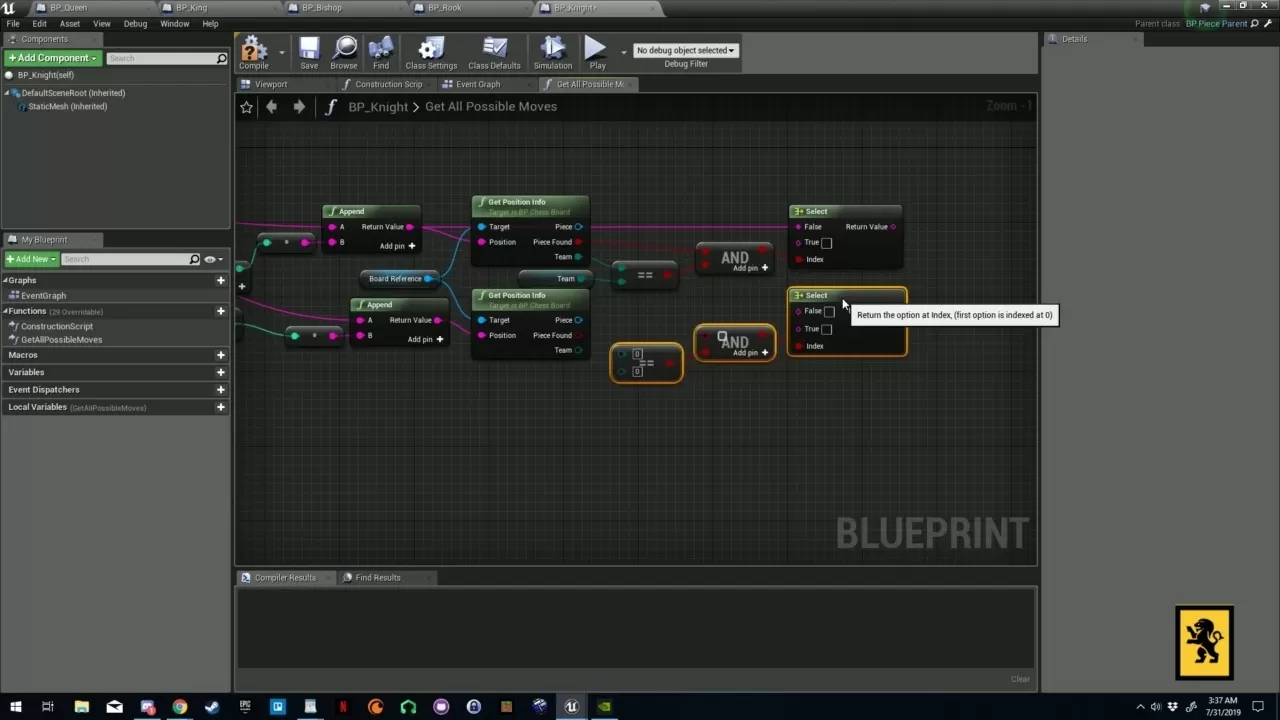 آموزش رایگان - آموزش طراحی مکانیک بازی شطرنج سه بعدی با استفاده از Blueprint In Unreal Engine 4 UE4