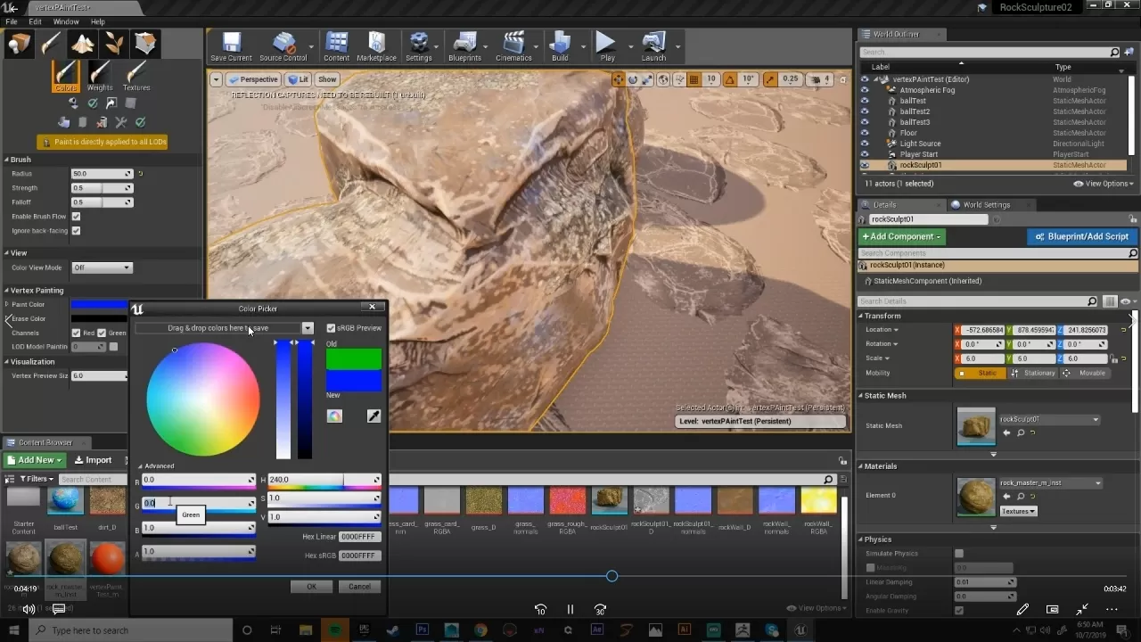 آموزش رایگان - آموزش فرآیند ساخت صخره و تخت سنگ برای بازی ها در Unreal Engine 4