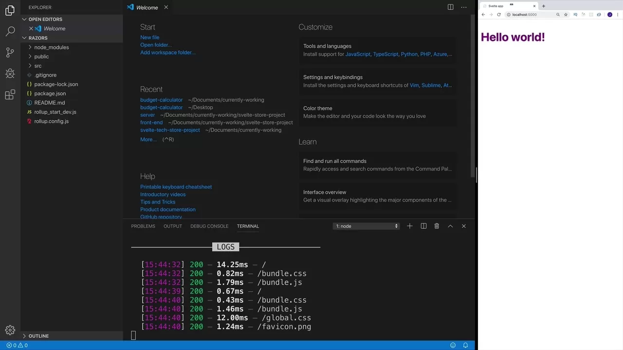 آموزش رایگان - دوره آموزشی Svelte و پروژه ها