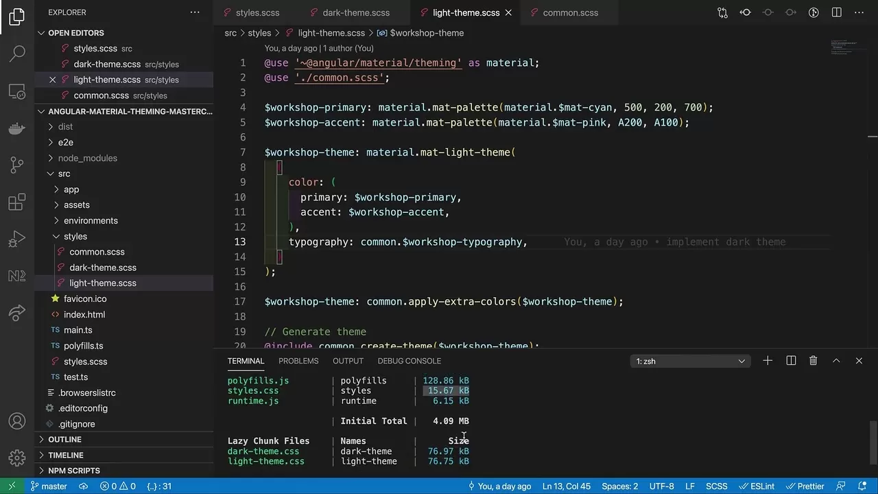 آموزش رایگان - کورس تم سازی برای آنگولار با Angular Material Theming