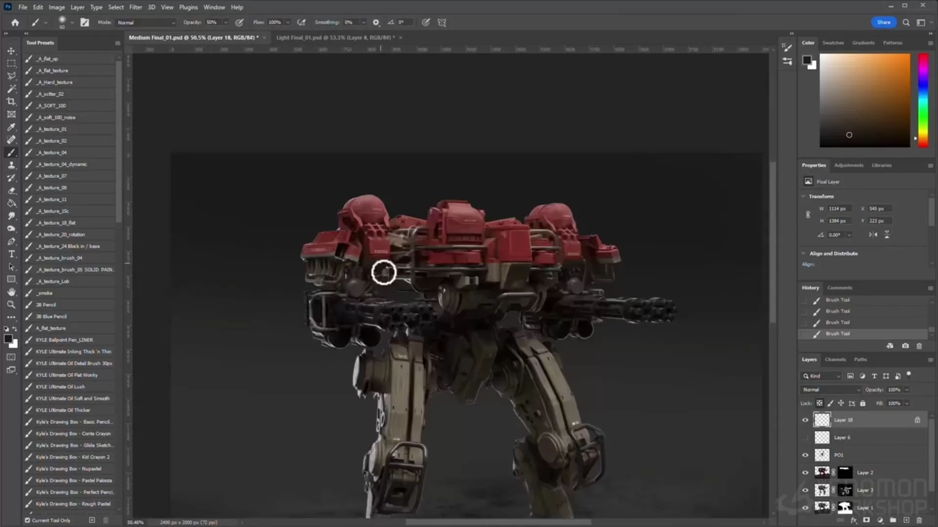 آموزش رایگان - طراحی یک کتابخانه Kitbash سفارشی با استفاده از مجموعه مکانیکی سطوح سخت با استفاده ...